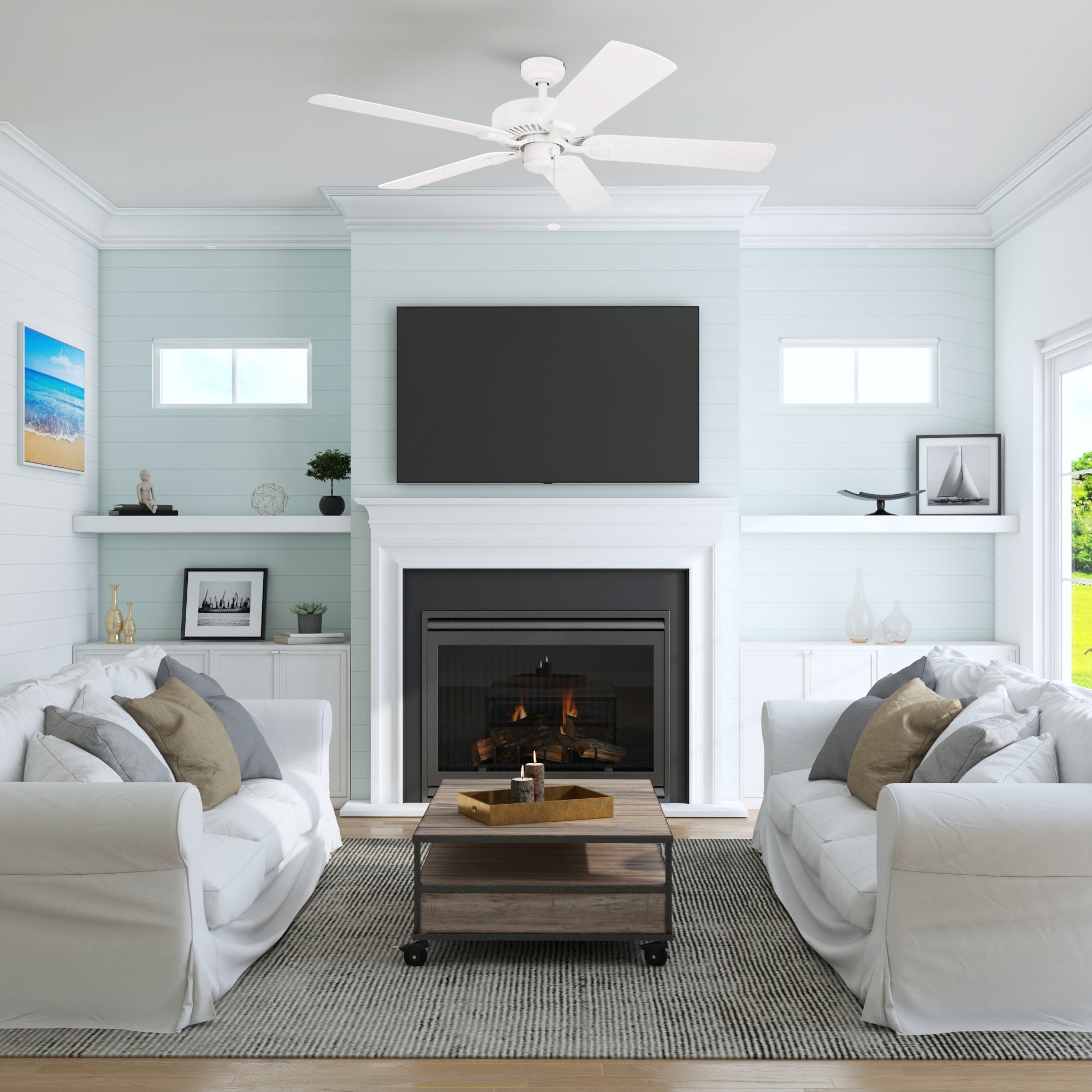 Coastal Ceiling Fans - Nautical-Inspired Fans for Indoor & Outdoor ...