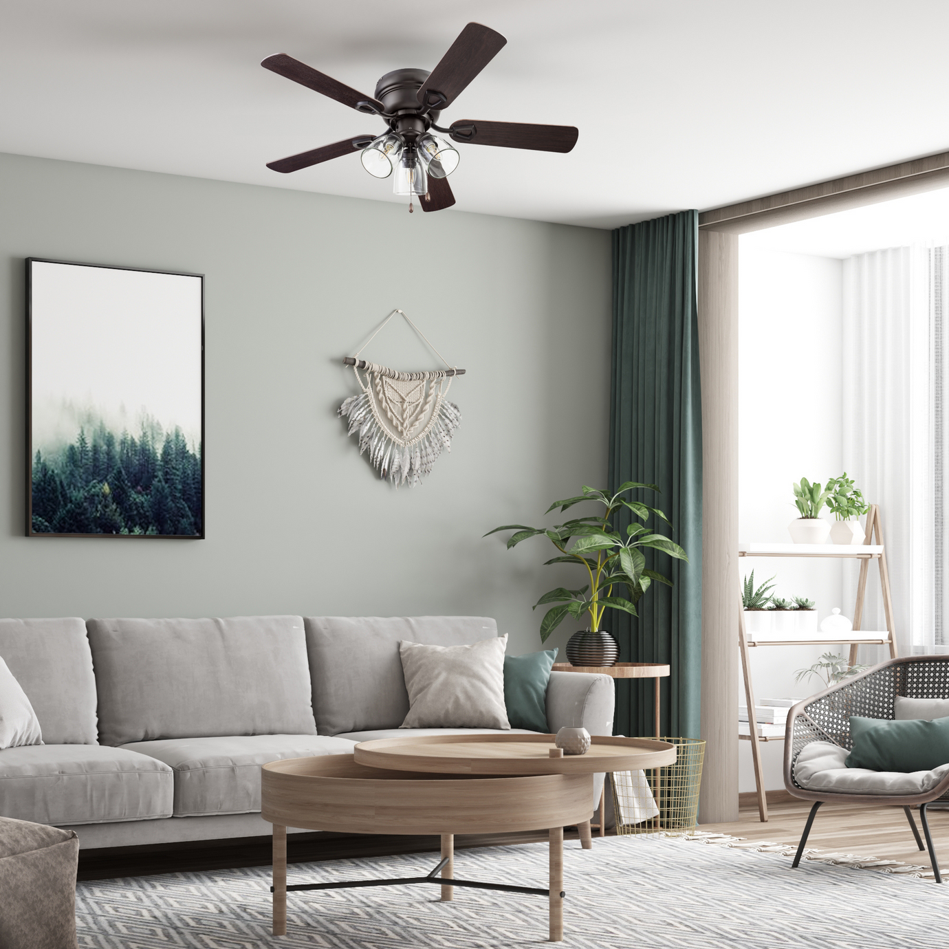 42 Inch Renton, Espresso Bronze, Pull Chain, Ceiling Fan – Prominence Home