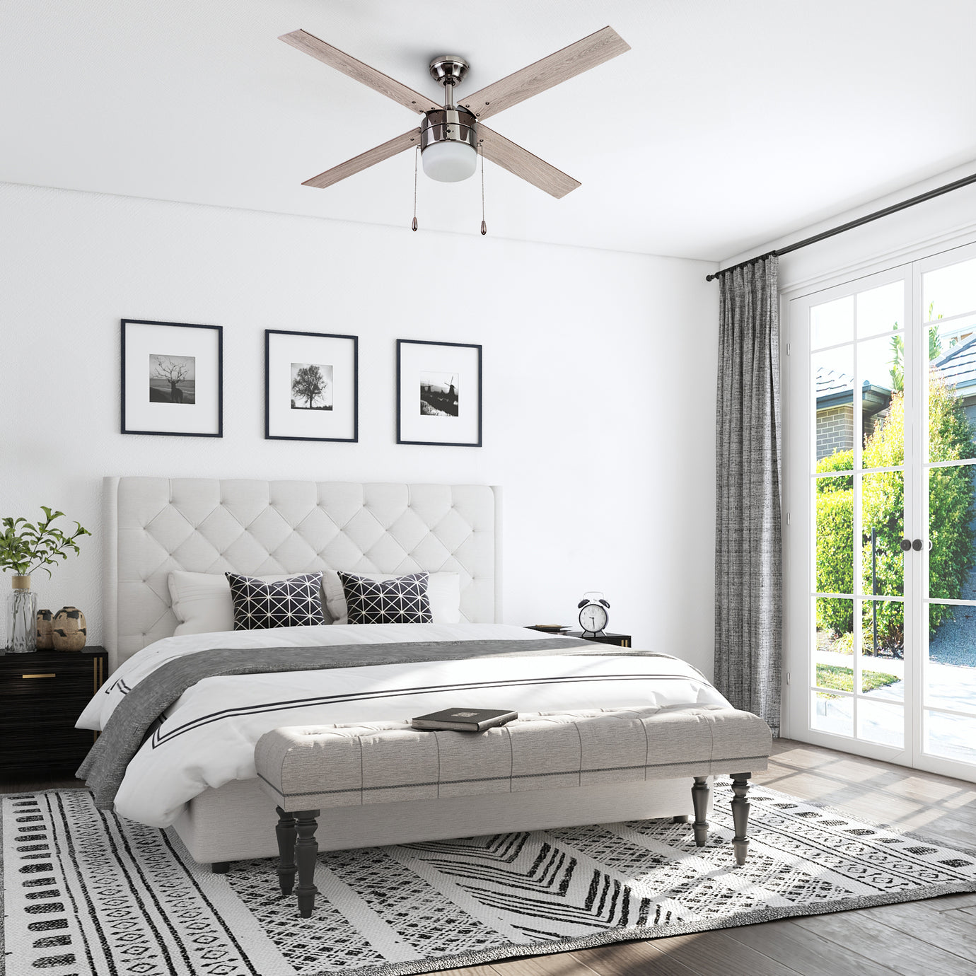 52 Inch Chism, Gun Metal, Pull Chain, Ceiling Fan – Prominence Home