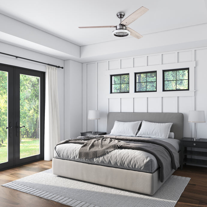 52 Inch Orbis, Gun Metal, Remote Control, Ceiling Fan – Prominence Home