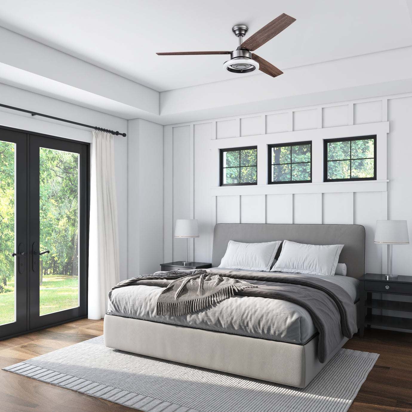 52 Inch Orbis, Gun Metal, Remote Control, Ceiling Fan – Prominence Home