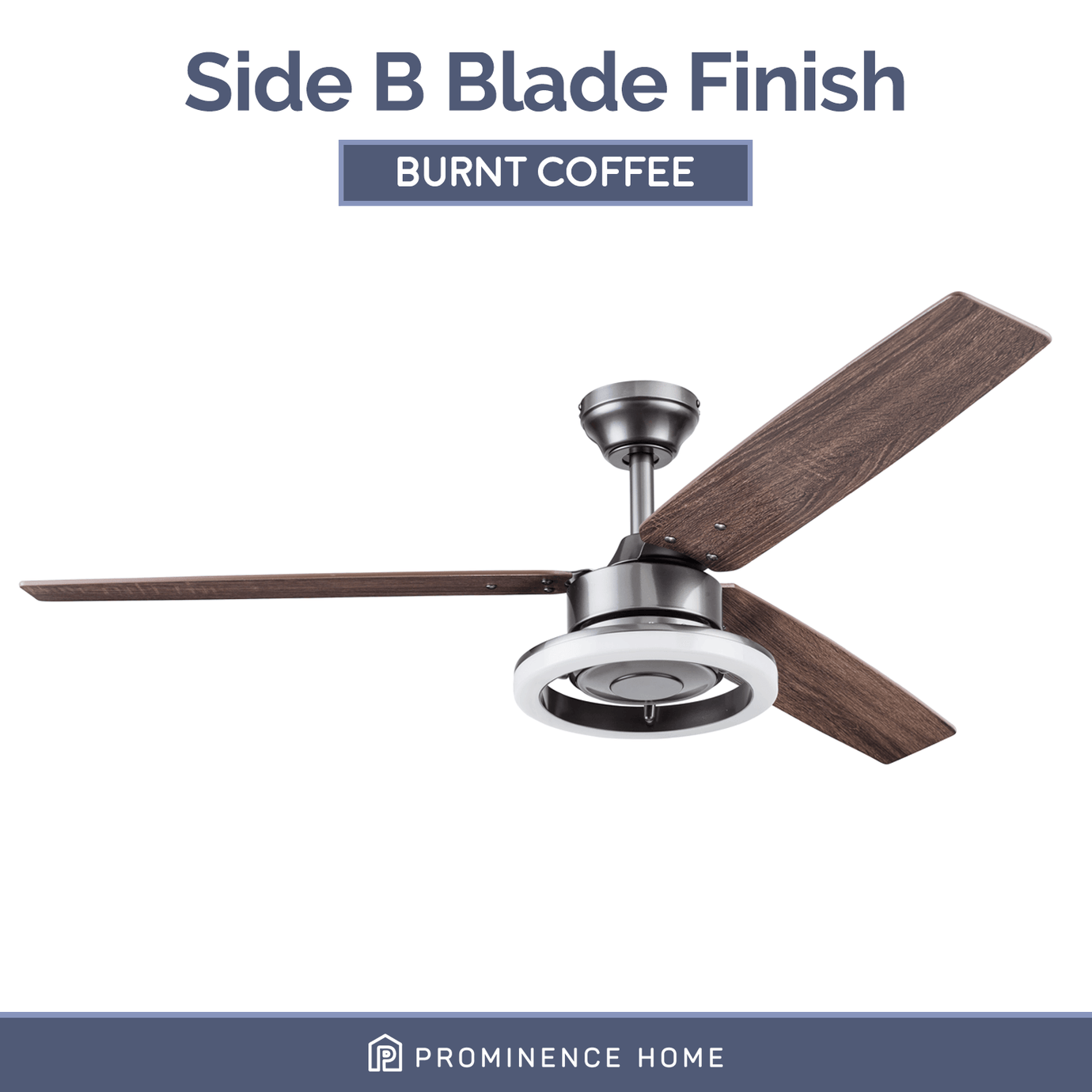 52 Inch Orbis, Gun Metal, Remote Control, Ceiling Fan – Prominence Home