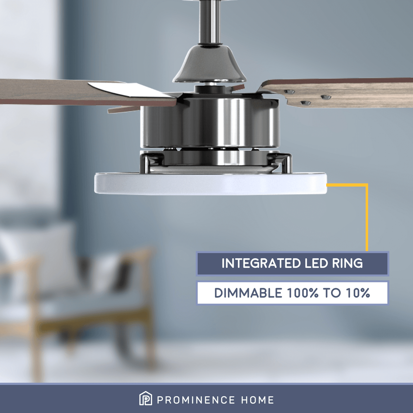 52 Inch Orbis, Gun Metal, Remote Control, Ceiling Fan – Prominence Home